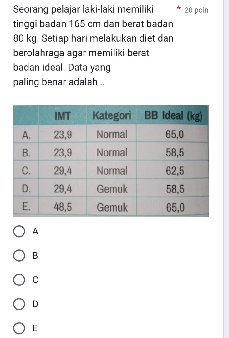 Seorang pelajar laki-laki memiliki tinggi | StudyX