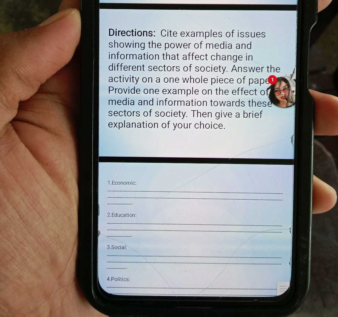 Directions Cite examples of issues showing | StudyX