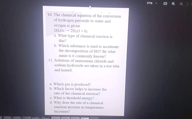 10 The chemical equation of the conversion | StudyX