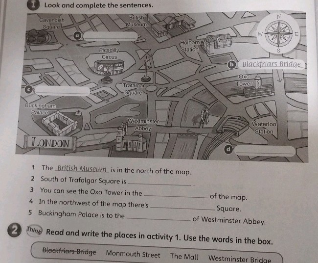 1 Look and complete the sentences Cavendish | StudyX