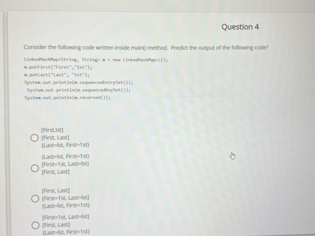Question 4 Consider the following code | StudyX