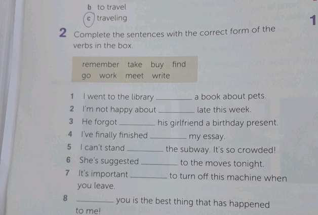 2 Complete the sentences with the correct | StudyX