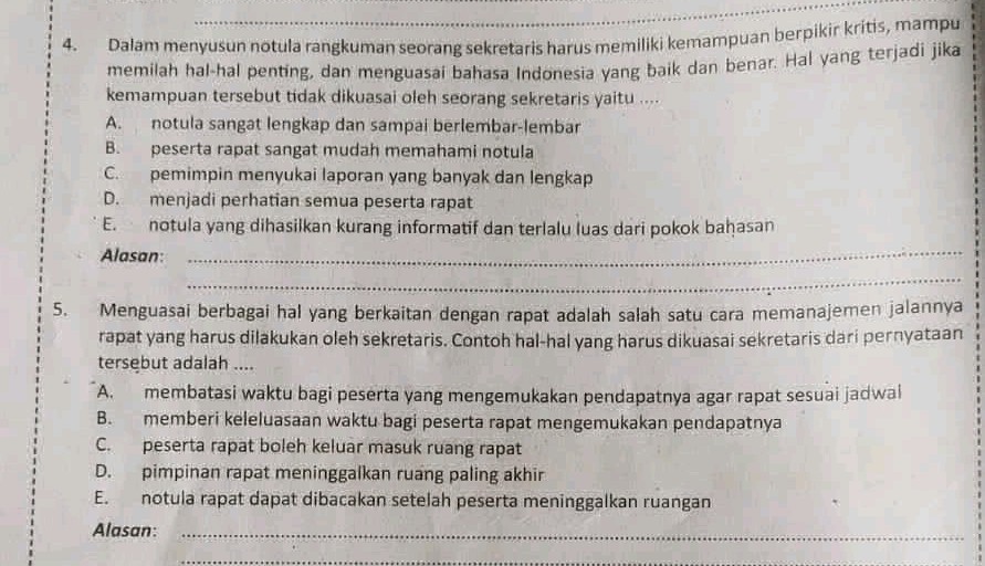 4 Dalam menyusun notula rangkuman seorang | StudyX