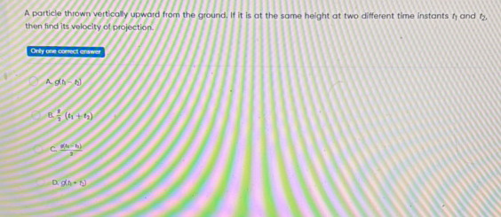 A particle thrown vertically upward from the | StudyX