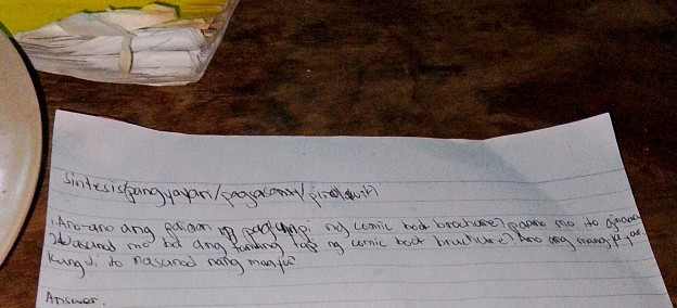 Sintesistpangyayari/pagiasons Ano-ano ang | StudyX