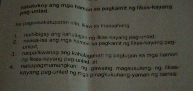 natutukoy ang mga hamon sa pagkamit ng | StudyX