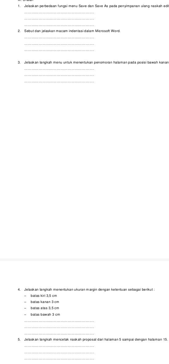1 Jelaskan perbedaan fungsi menu Save dan | StudyX