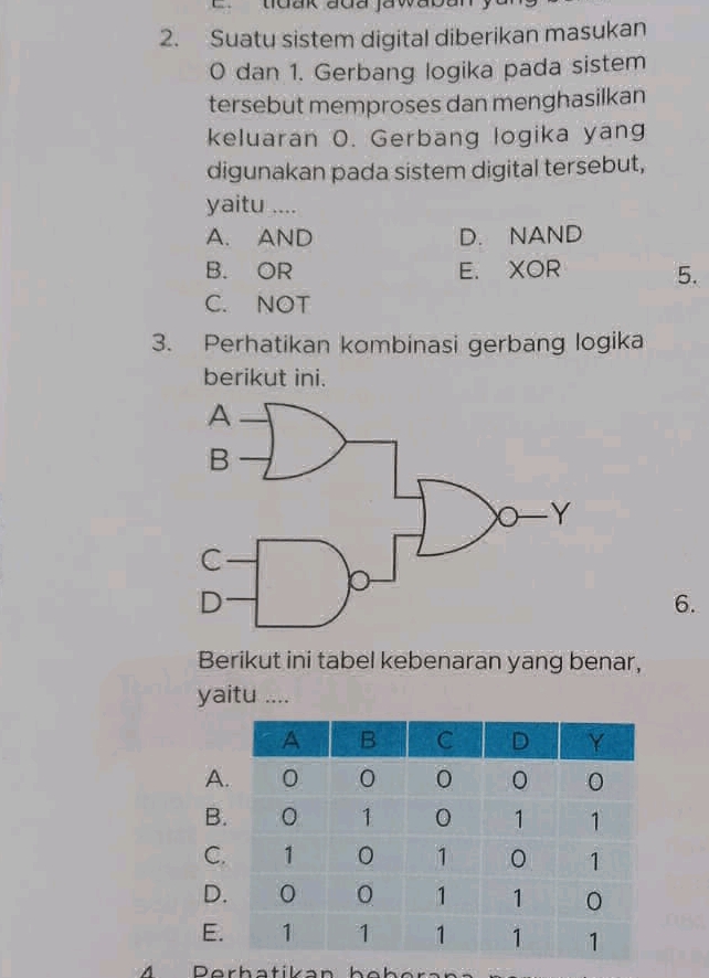 2 Suatu sistem digital diberikan masukan 0 | StudyX
