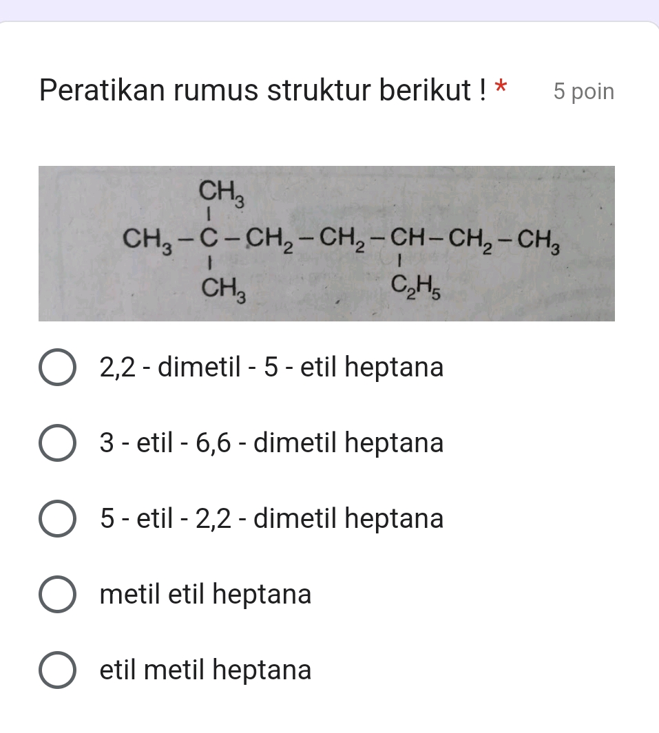 Peratikan rumus struktur berikut CH3 | StudyX