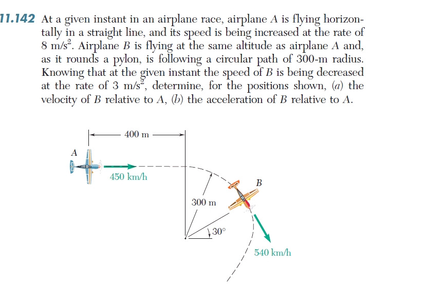 11142 At a given instant in an airplane race | StudyX