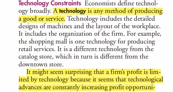 Technology Constraints Economists define | StudyX