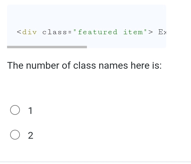 div class featured item Ex The number of | StudyX