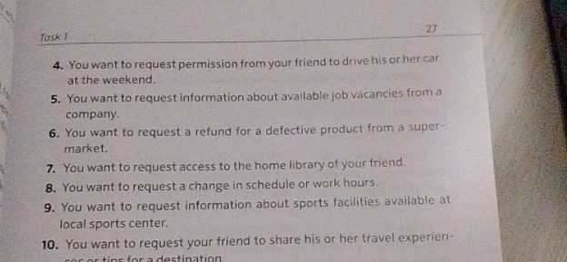 Task 1 4 You want to request permission from | StudyX