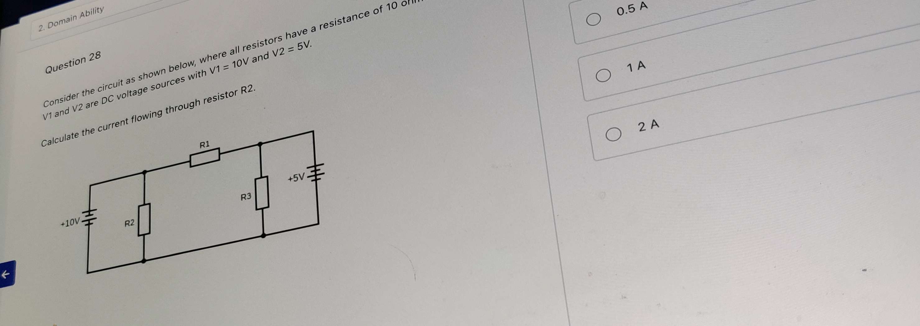 Question 28 Consider the circuit as shown | StudyX