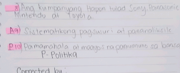 Ang kumpanyang Hapon tulad Sony Panasonic | StudyX