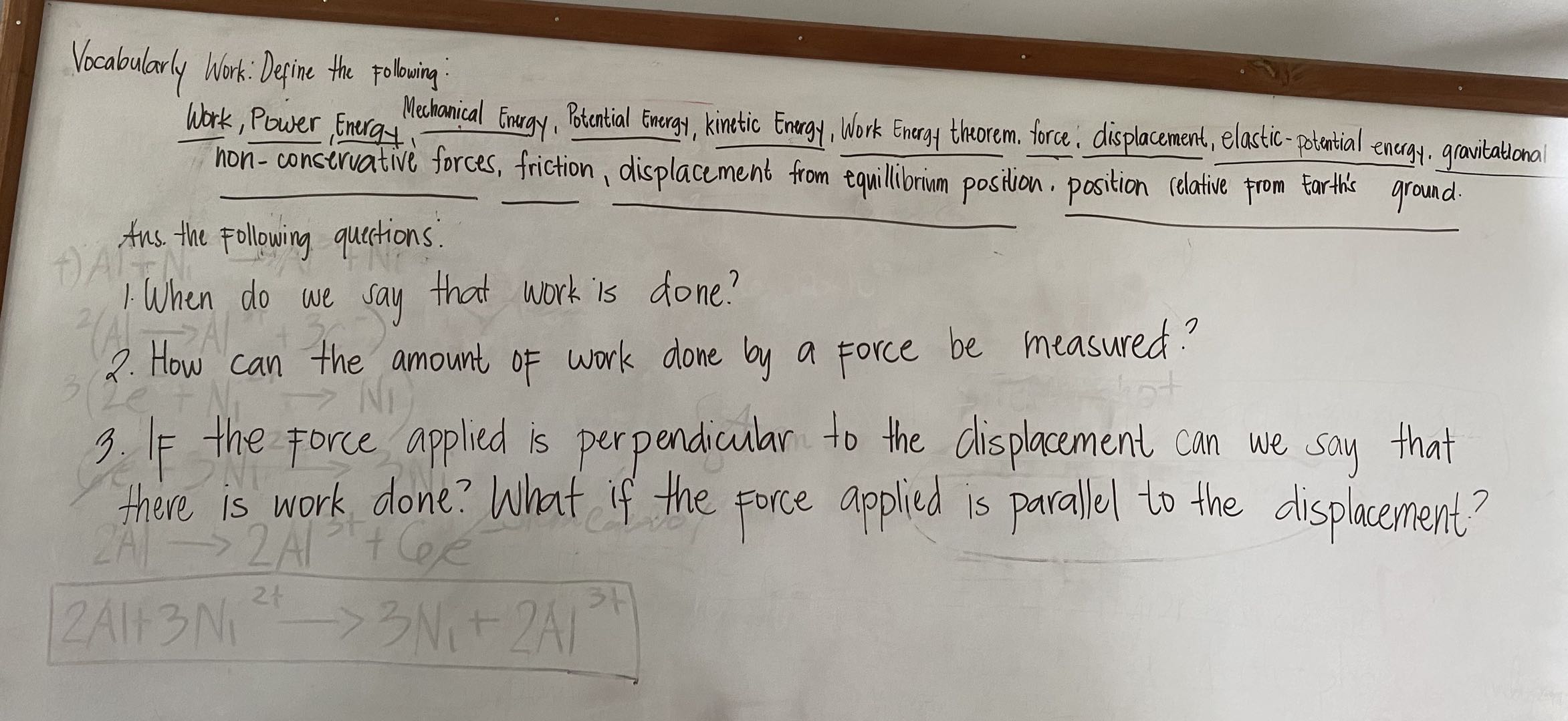 Vocabularly Work Define the Following Work | StudyX