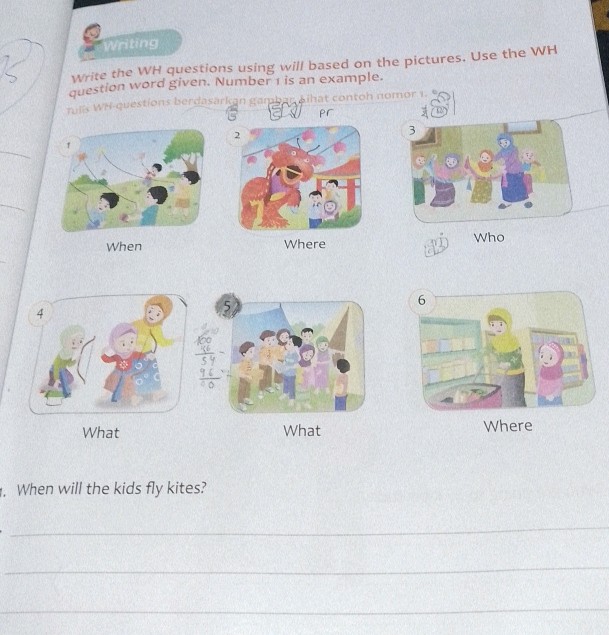 Write the WH questions using will based on | StudyX