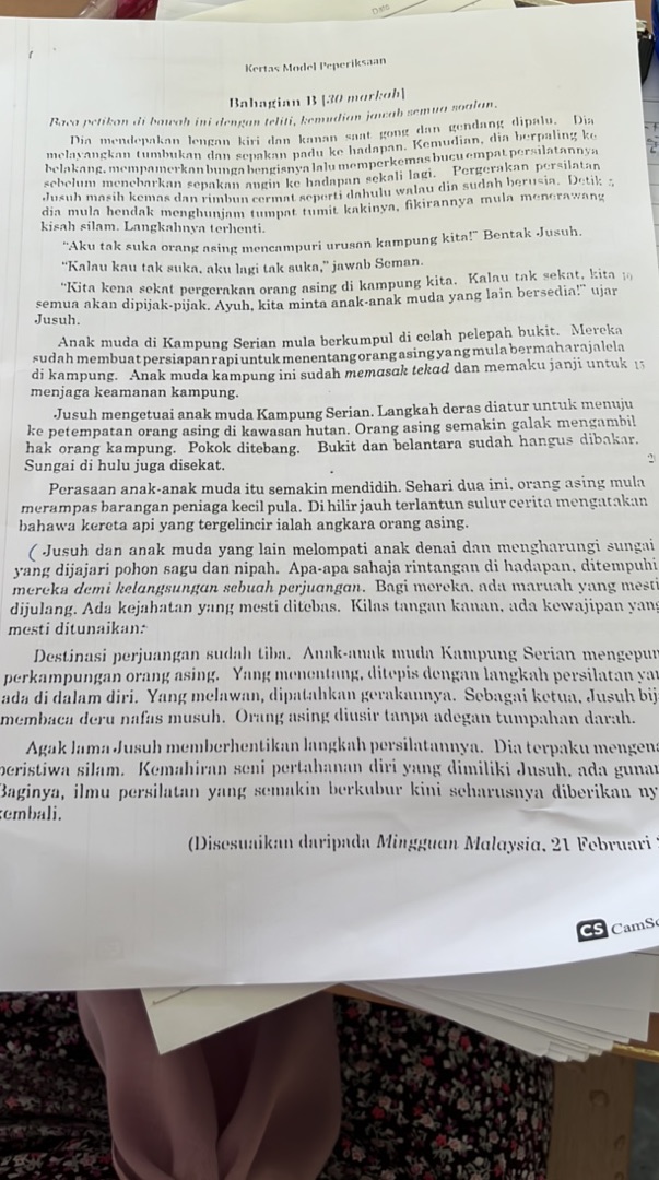 Kertas Model Ieperiksaan Bahagian 13 am | StudyX