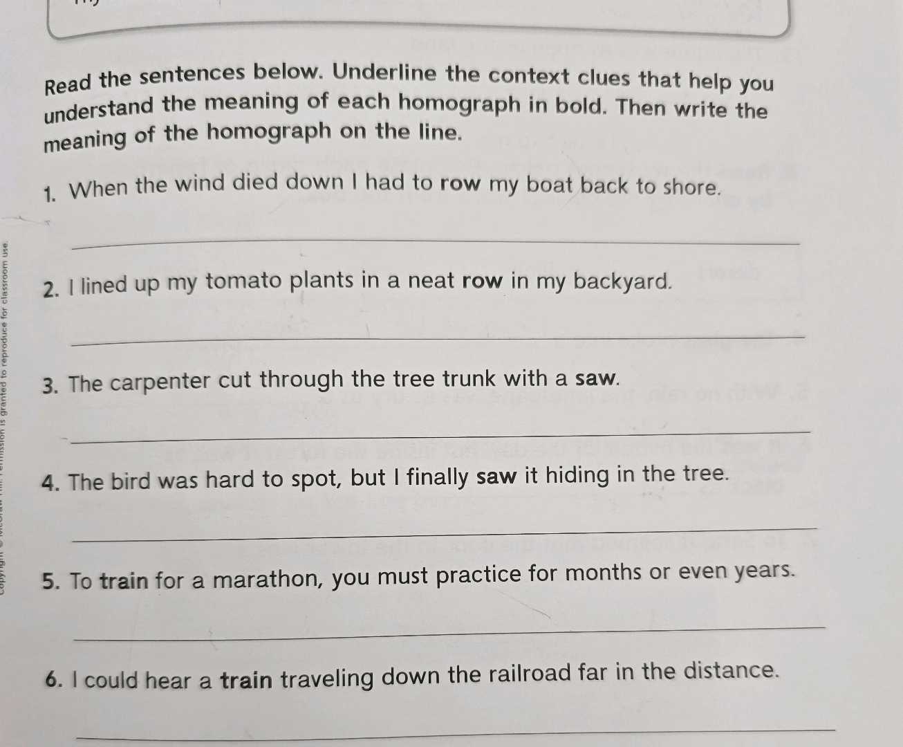 Read the sentences below Underline the | StudyX