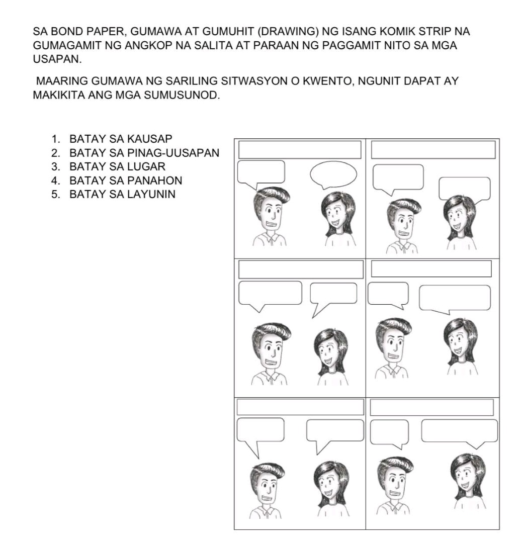 SA BOND PAPER GUMAWA AT GUMUHIT (DRAWING) NG | StudyX