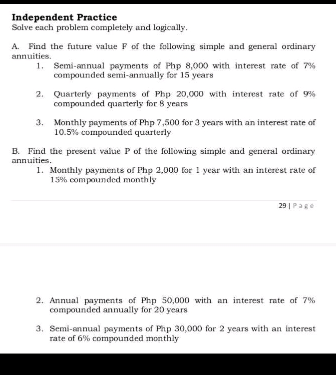 Independent Practice Solve each problem | StudyX
