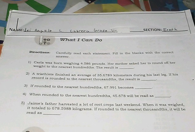 Directions Carefully read each statement | StudyX