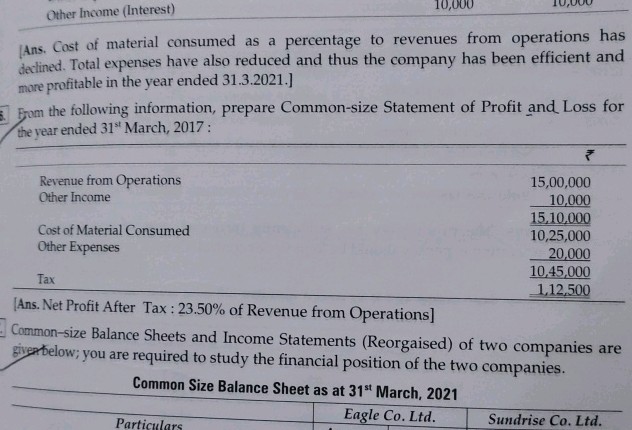 From the following information prepare | StudyX