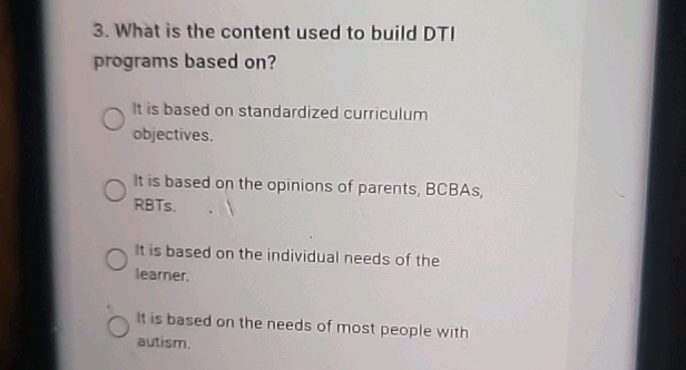 3 What is the content used to build DTI | StudyX