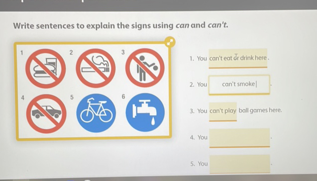 Write sentences to explain the signs using | StudyX