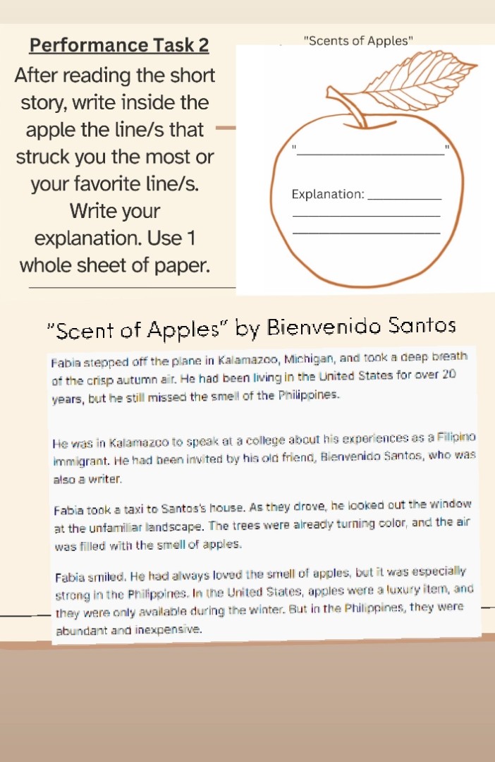 Performance Task 2 After reading the short | StudyX