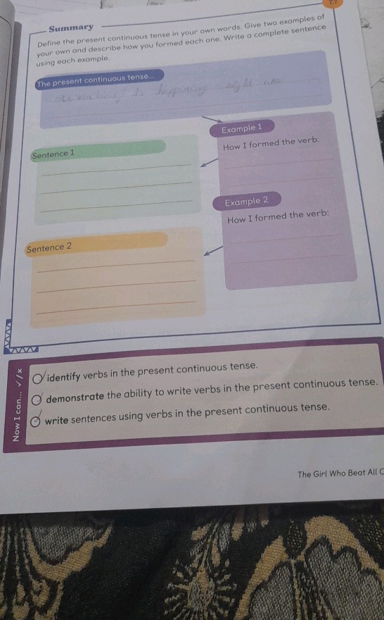 SummaryDefine the present continuous tense | StudyX