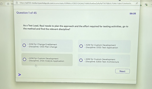 Question 1 of 45 As a Test Lead Raul needs | StudyX