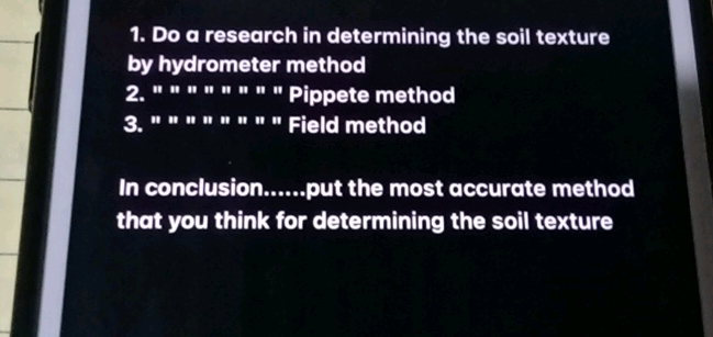1 Do a research in determining the soil | StudyX