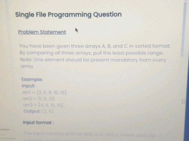 Single File Programming QuestionProblem | StudyX