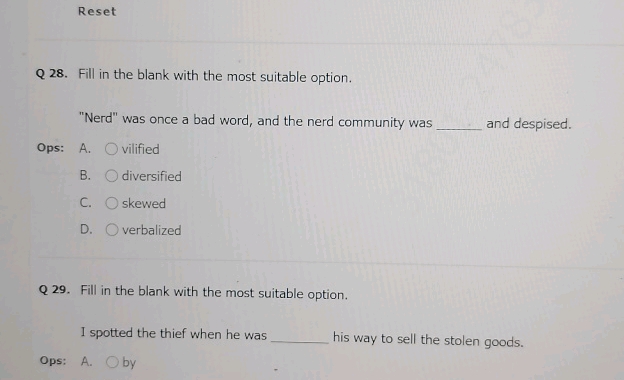 Q 28 Fill in the blank with the most | StudyX