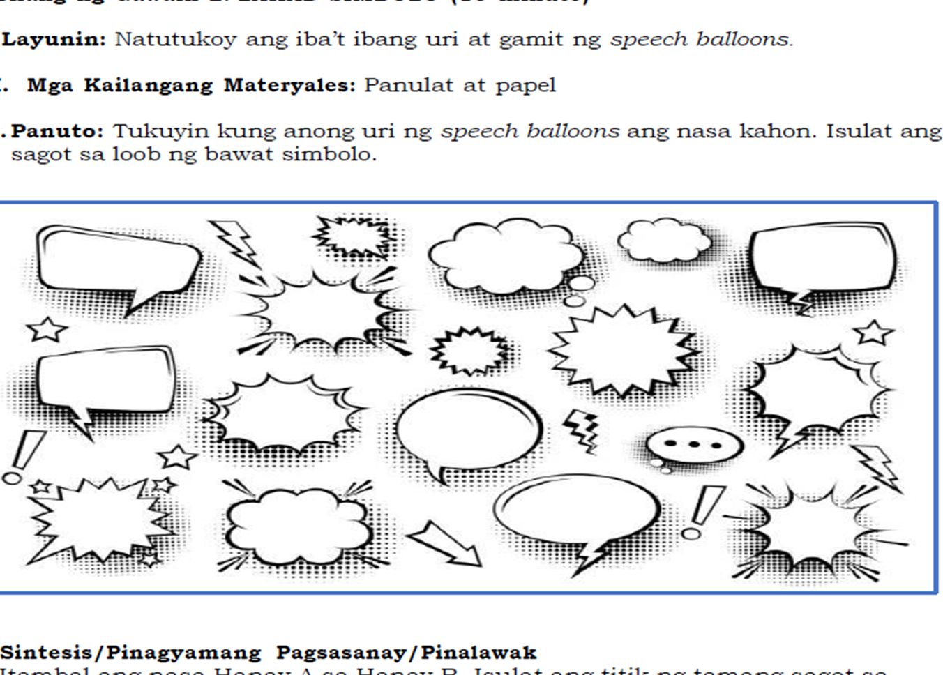 Layunin Natutukoy ang ibat ibang uri at | StudyX