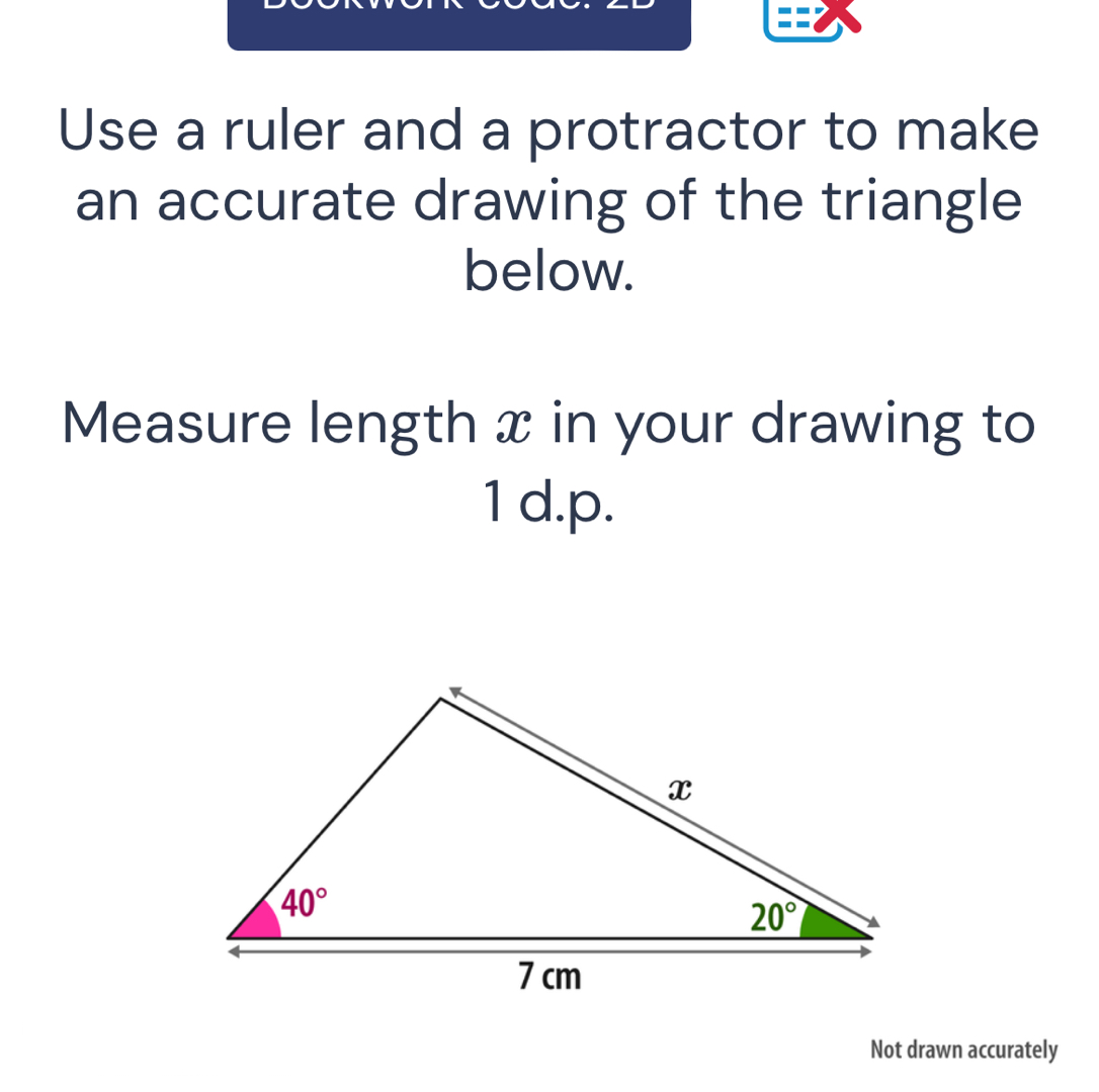 Use a ruler and a protractor to make an | StudyX