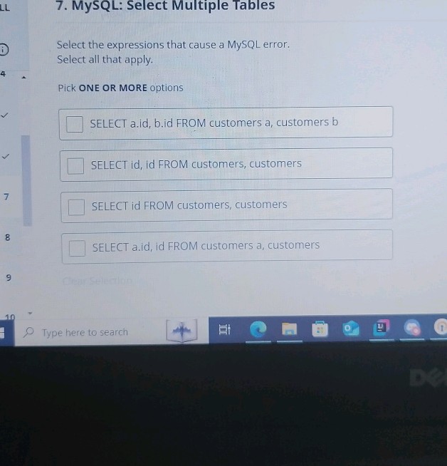 7 MySQL Select Multiple Tables Select the | StudyX