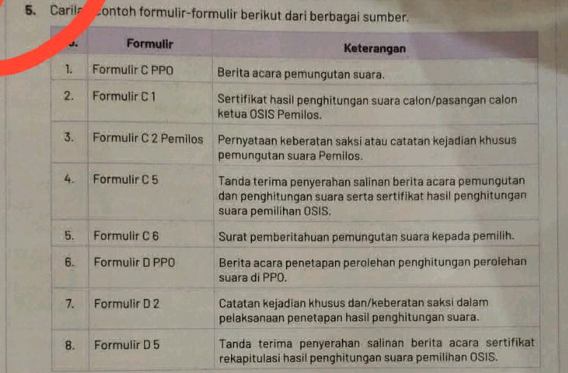 5 Carilah contoh formulir-formulir berikut | StudyX