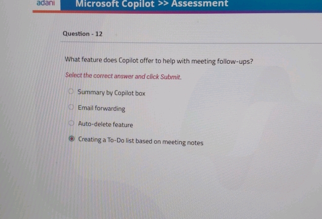 Question - 12 What feature does Copilot | StudyX