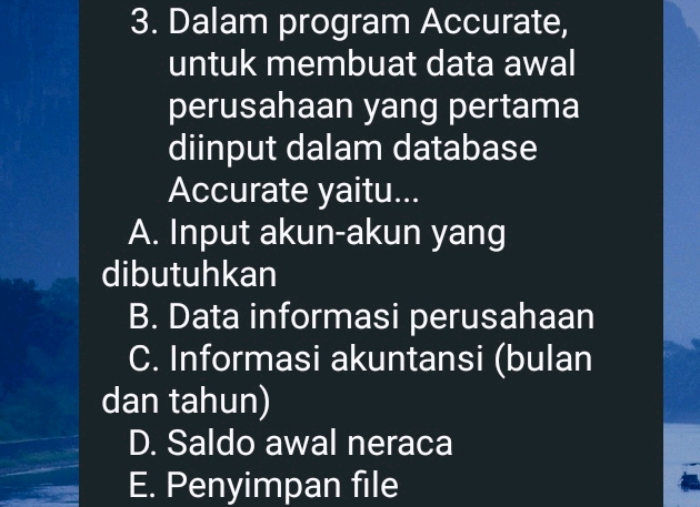 3 Dalam program Accurate untuk membuat data | StudyX