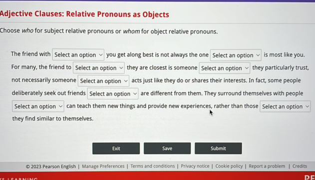 Adjective Clauses Relative Pronouns as | StudyX