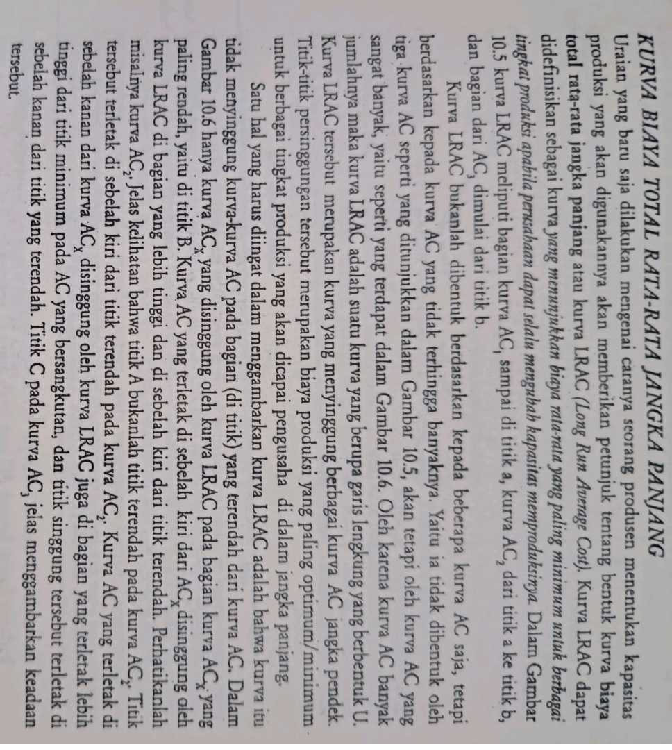 KURVA BIAYA TOTAL RATA-RATA JANGKA PANJANG | StudyX