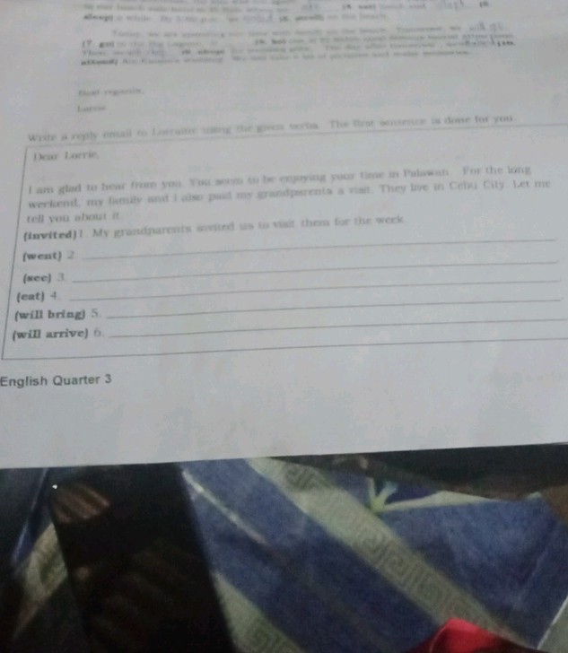 Write a reply email to Lorrie using the | StudyX