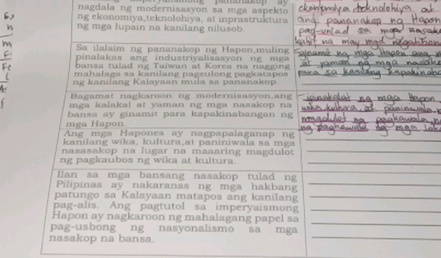 nagdala ng modernisasyon sa mga aspekto ng | StudyX