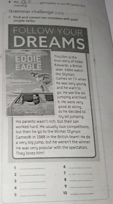 Grammar challenge 5 Find and correct ten | StudyX