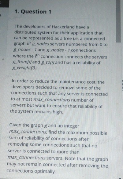 1 Question 1 The developers of Hackerland | StudyX