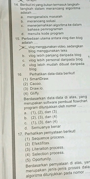 14 Berikut ini yang bukan termasuk | StudyX