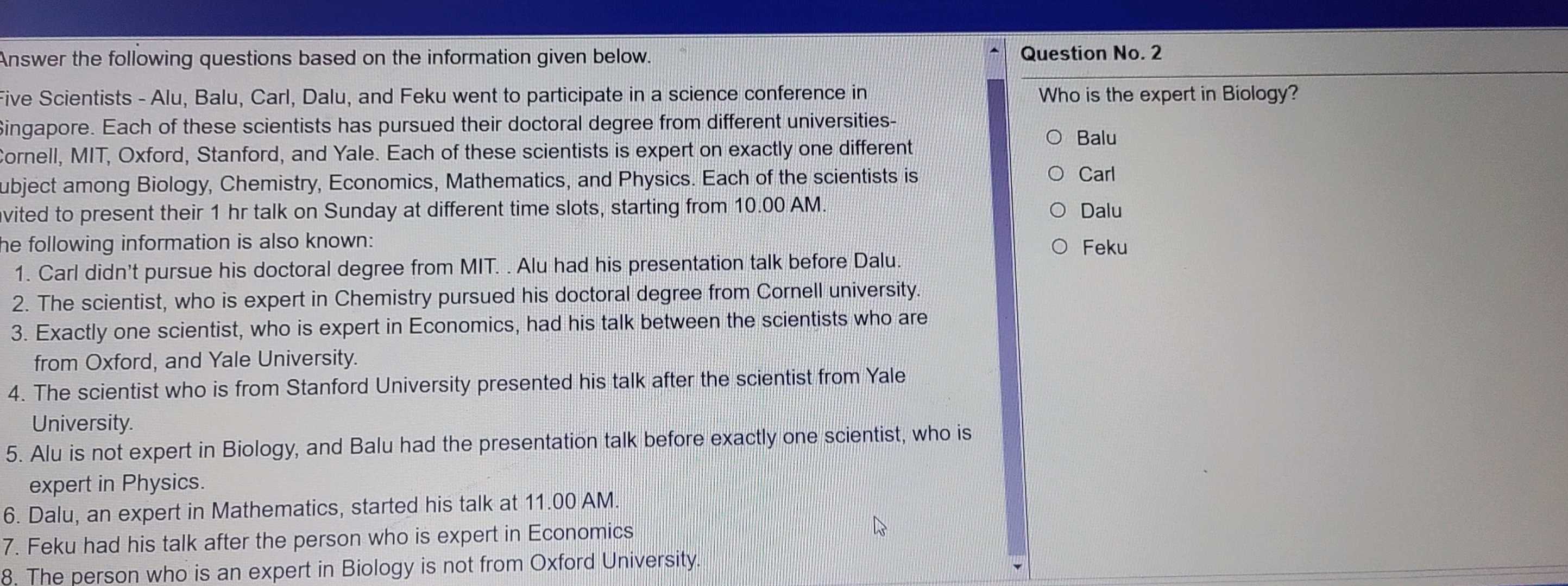 Answer the following questions based on the | StudyX