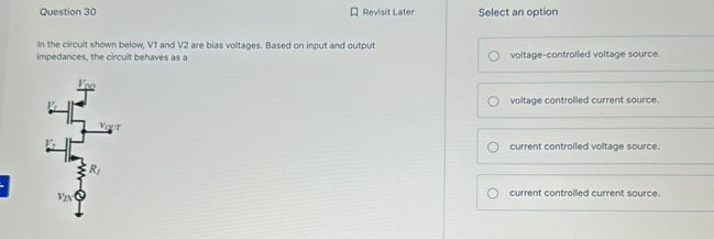 Question 30 In the circuit shown below V1 | StudyX